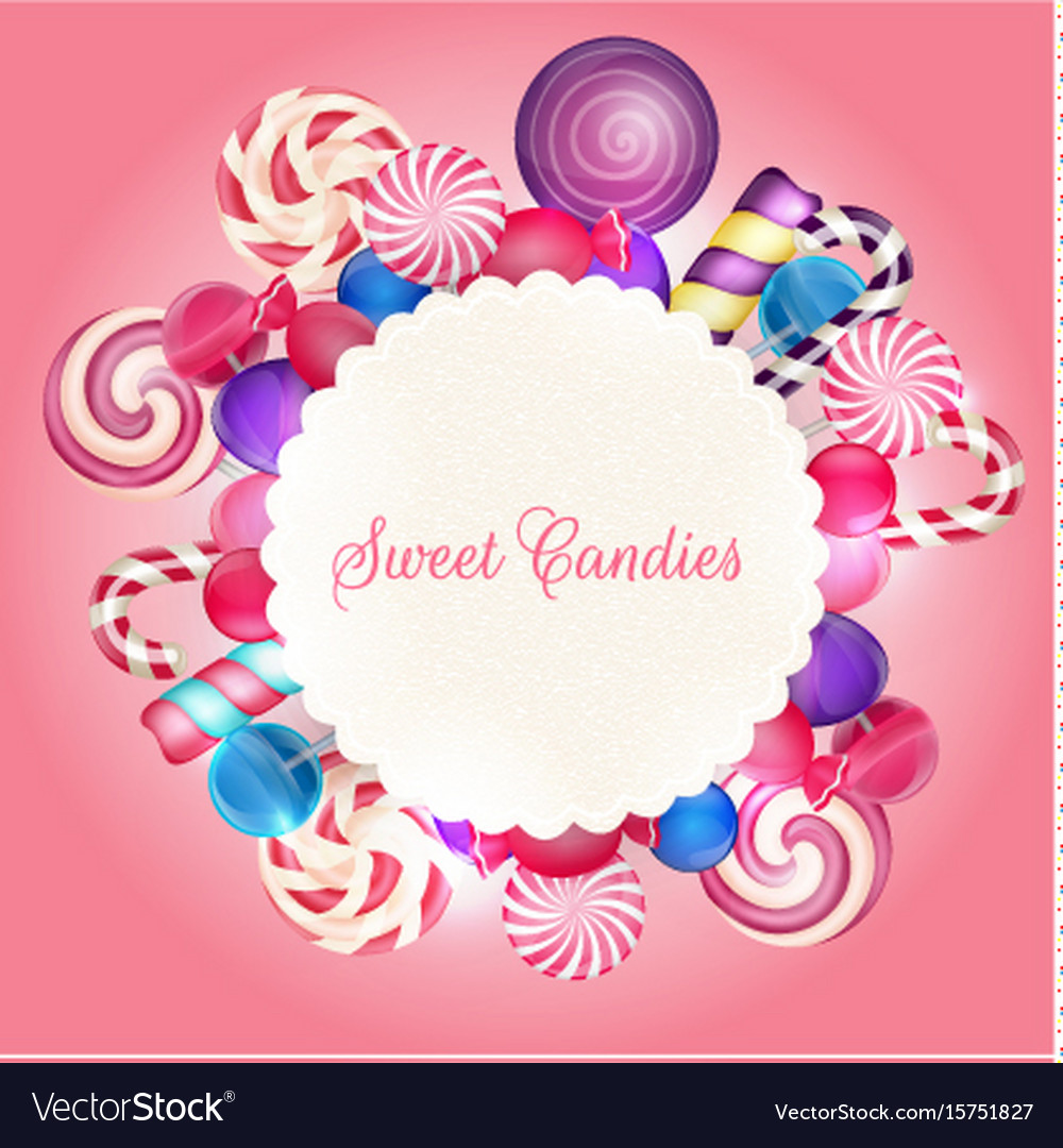 Sweets background Royalty Free Vector Image - VectorStock