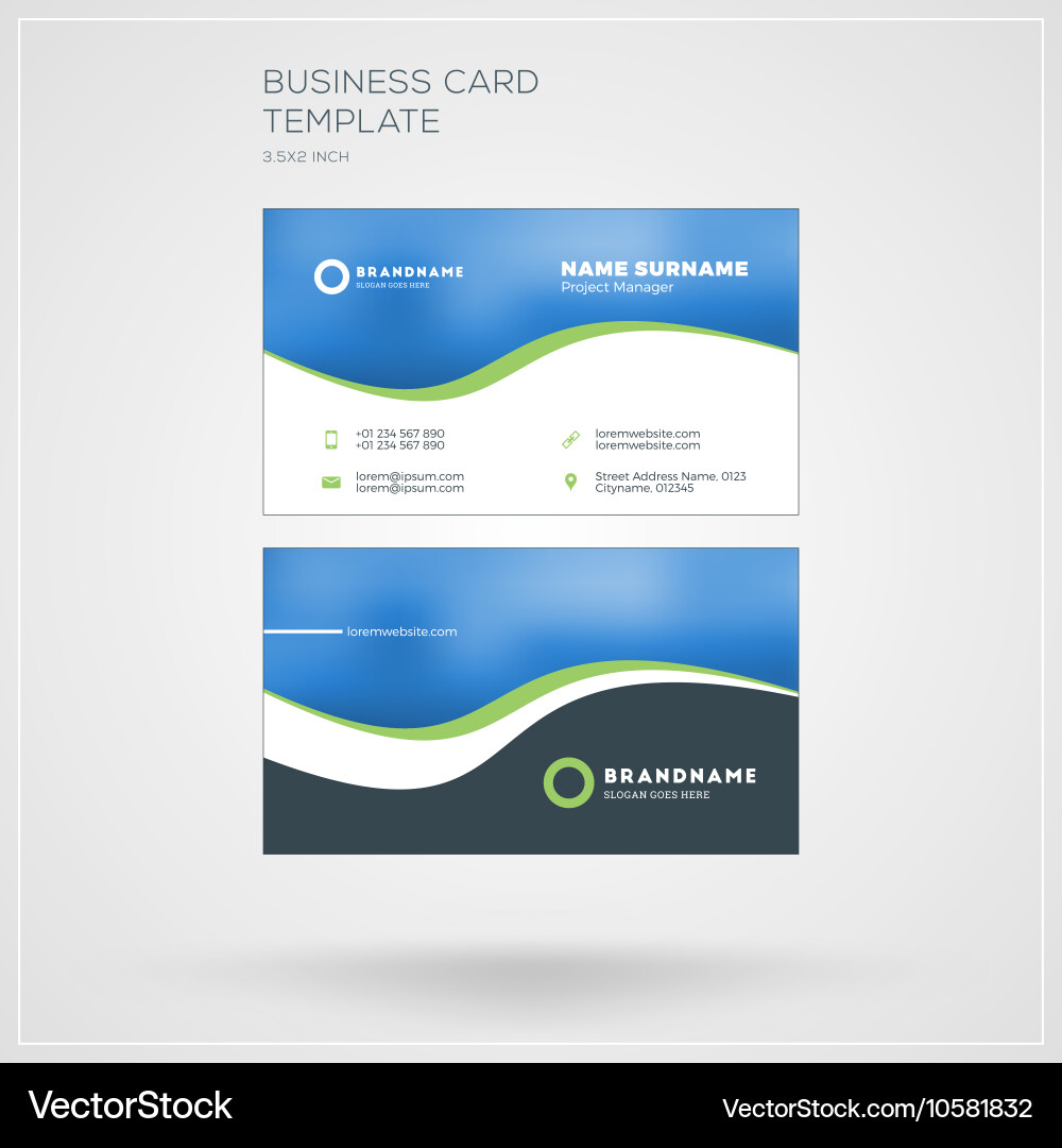 Business card template personal visiting card Vector Image