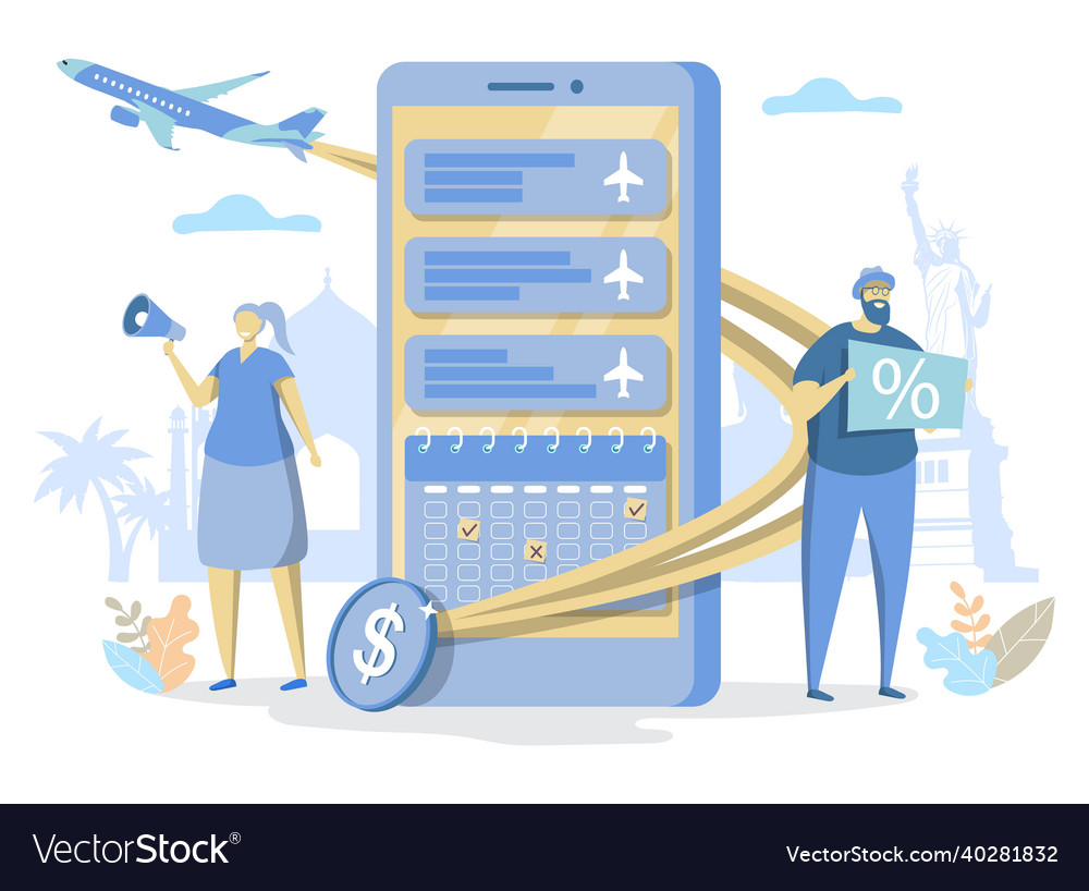 Cheap International Flight Ticket Offers Vector Image