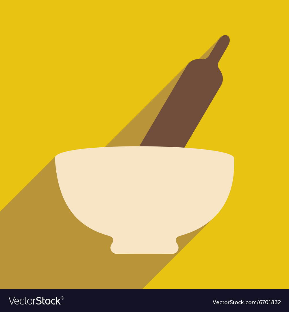 Flat with shadow icon and mobile application Vector Image