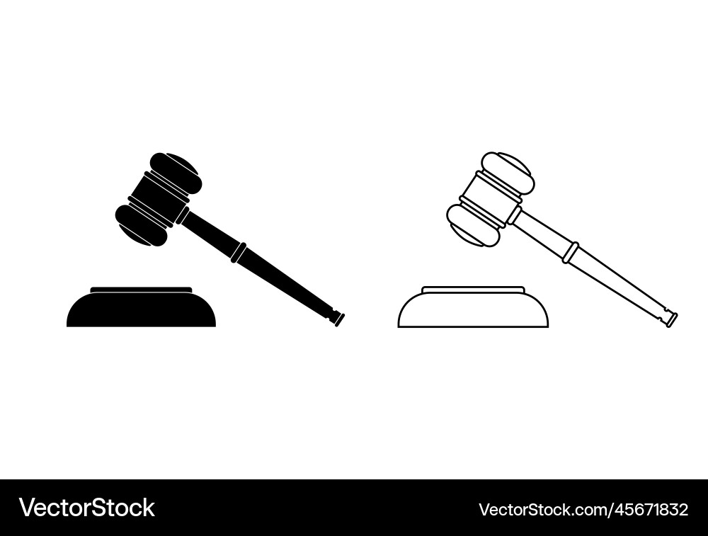 Gavel of justice Royalty Free Vector Image - VectorStock