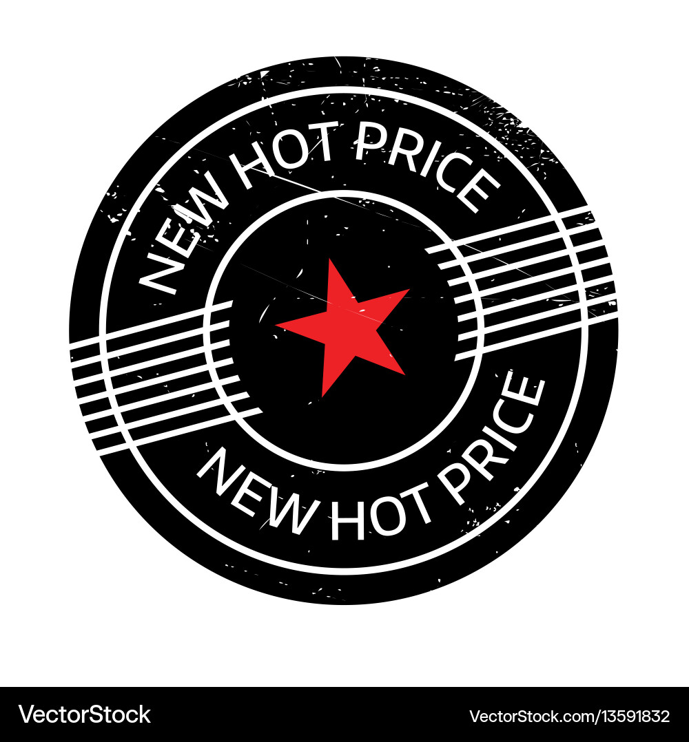 New hot price rubber stamp Royalty Free Vector Image