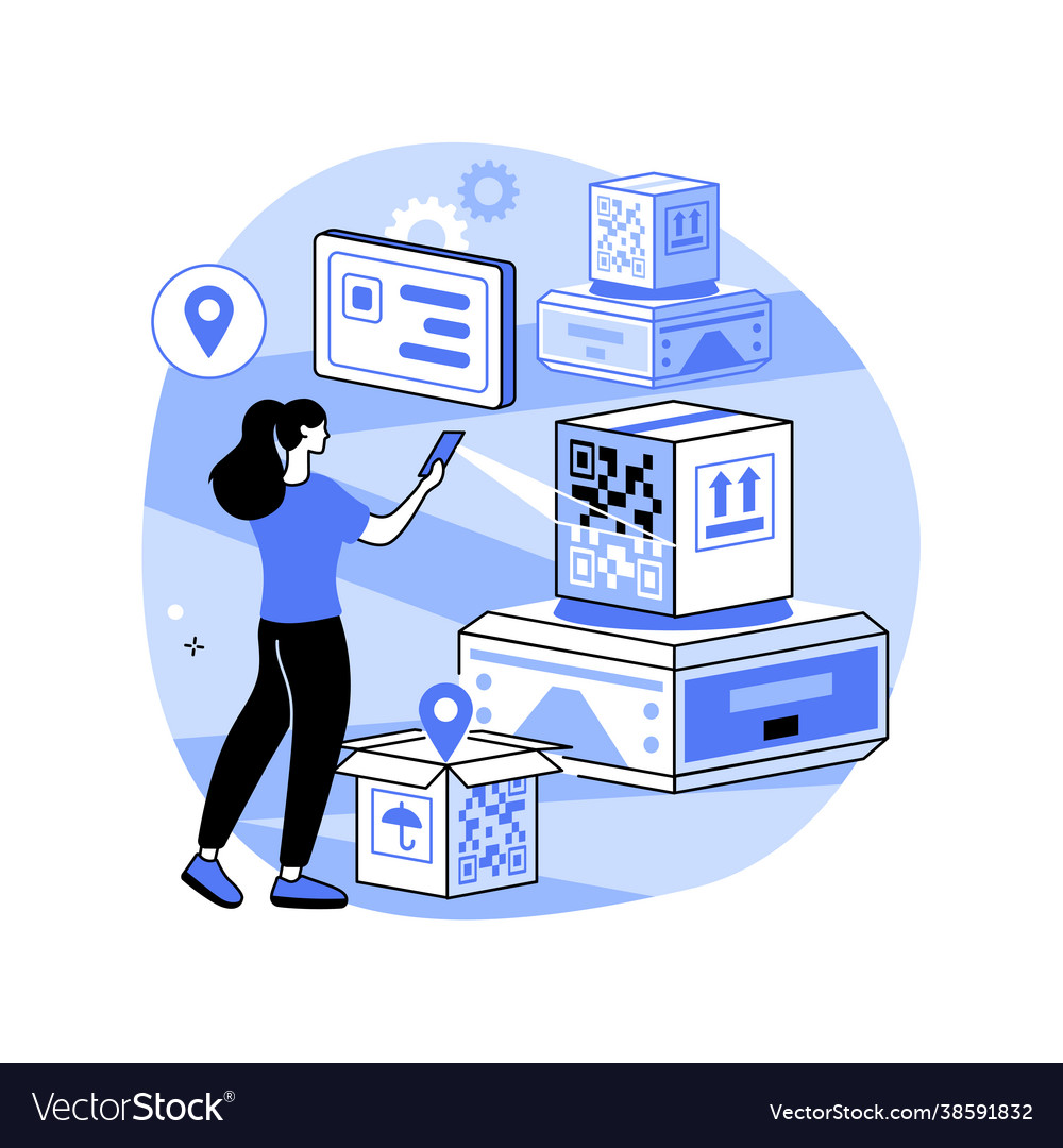 Qr code abstract concept Royalty Free Vector Image