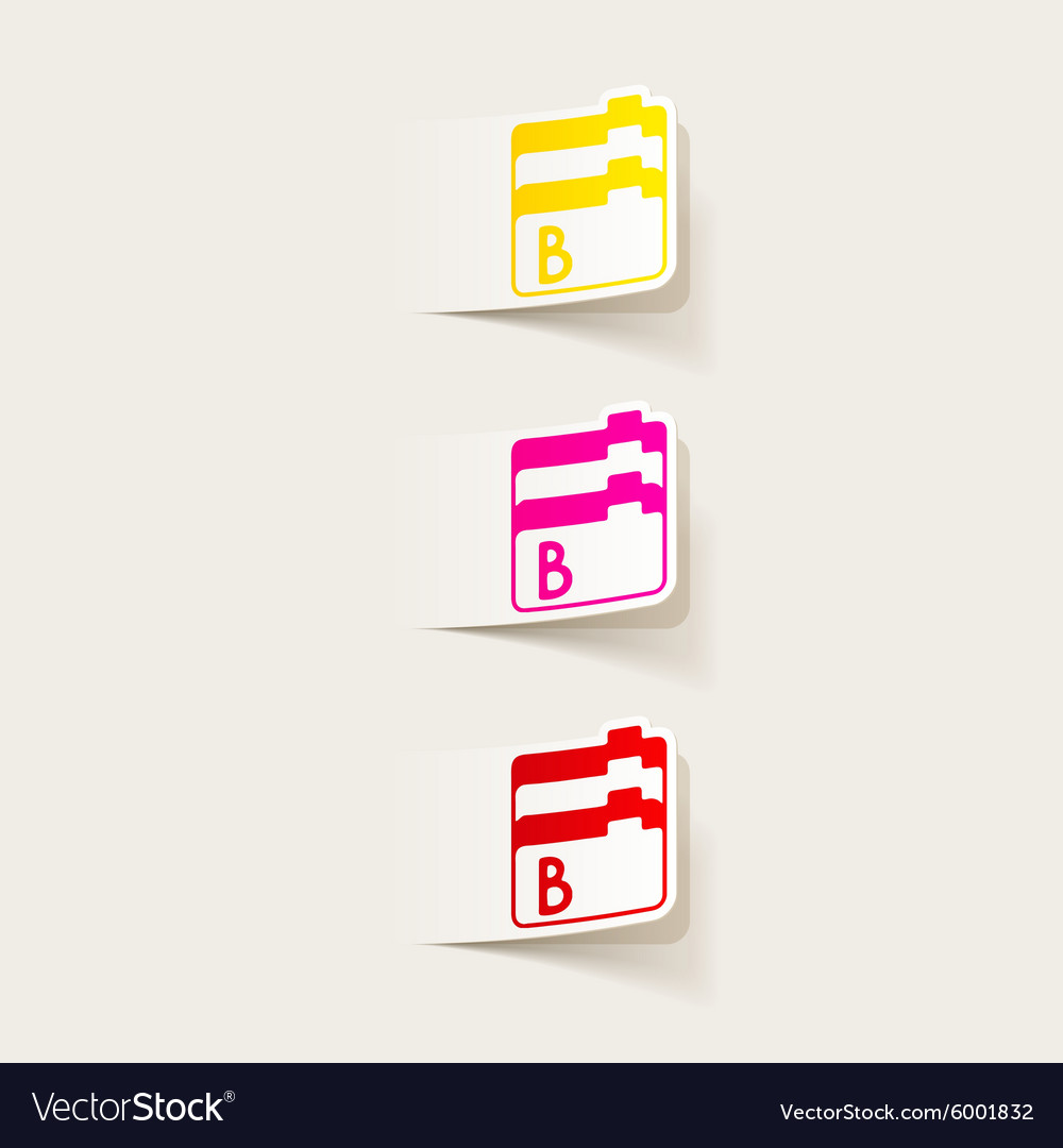 Realistic design element folder Royalty Free Vector Image