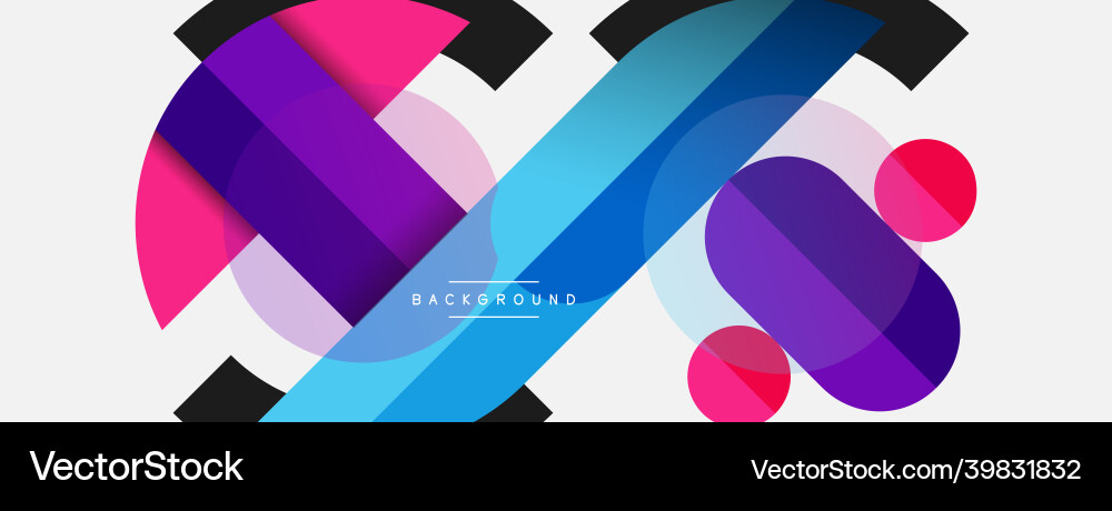 Round geometric shapes lines and circles Vector Image