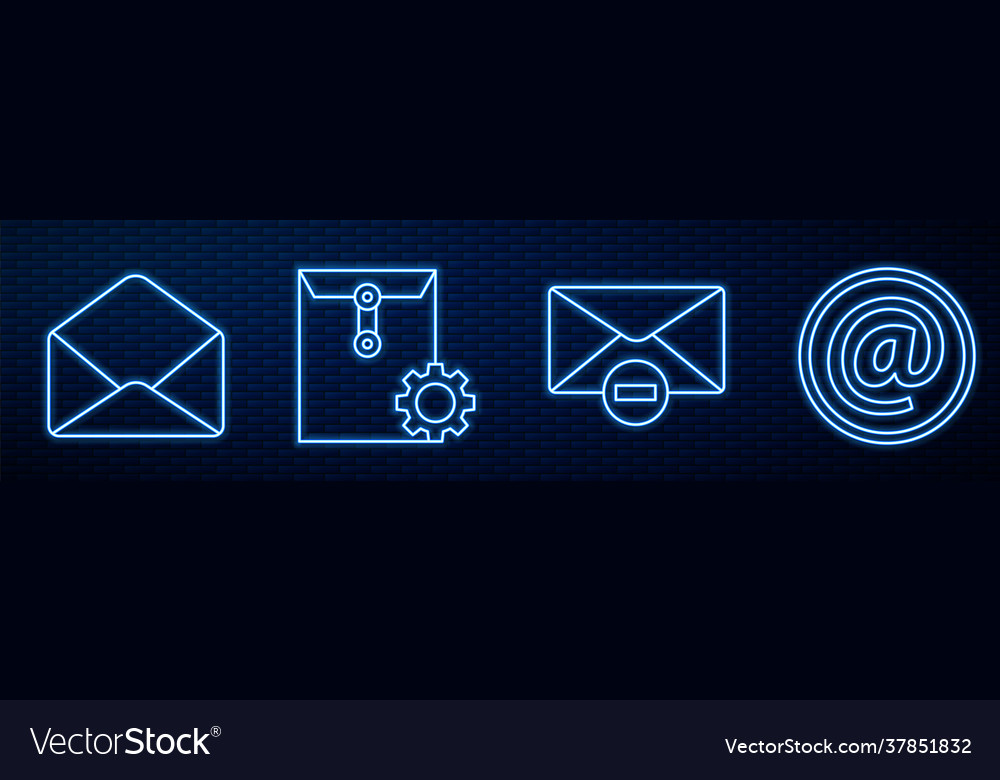 Set line delete envelope envelope envelope Vector Image Set line delete envelope envelope envelope Vector Image