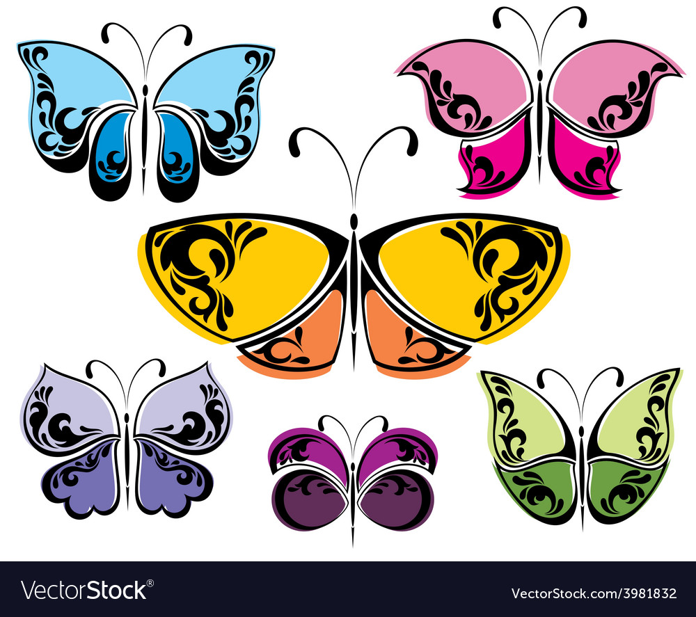 Spring butterflies Royalty Free Vector Image - VectorStock