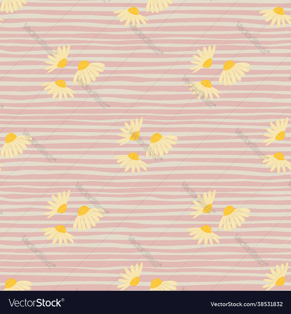 Summer botanic seamless pattern with simple Vector Image