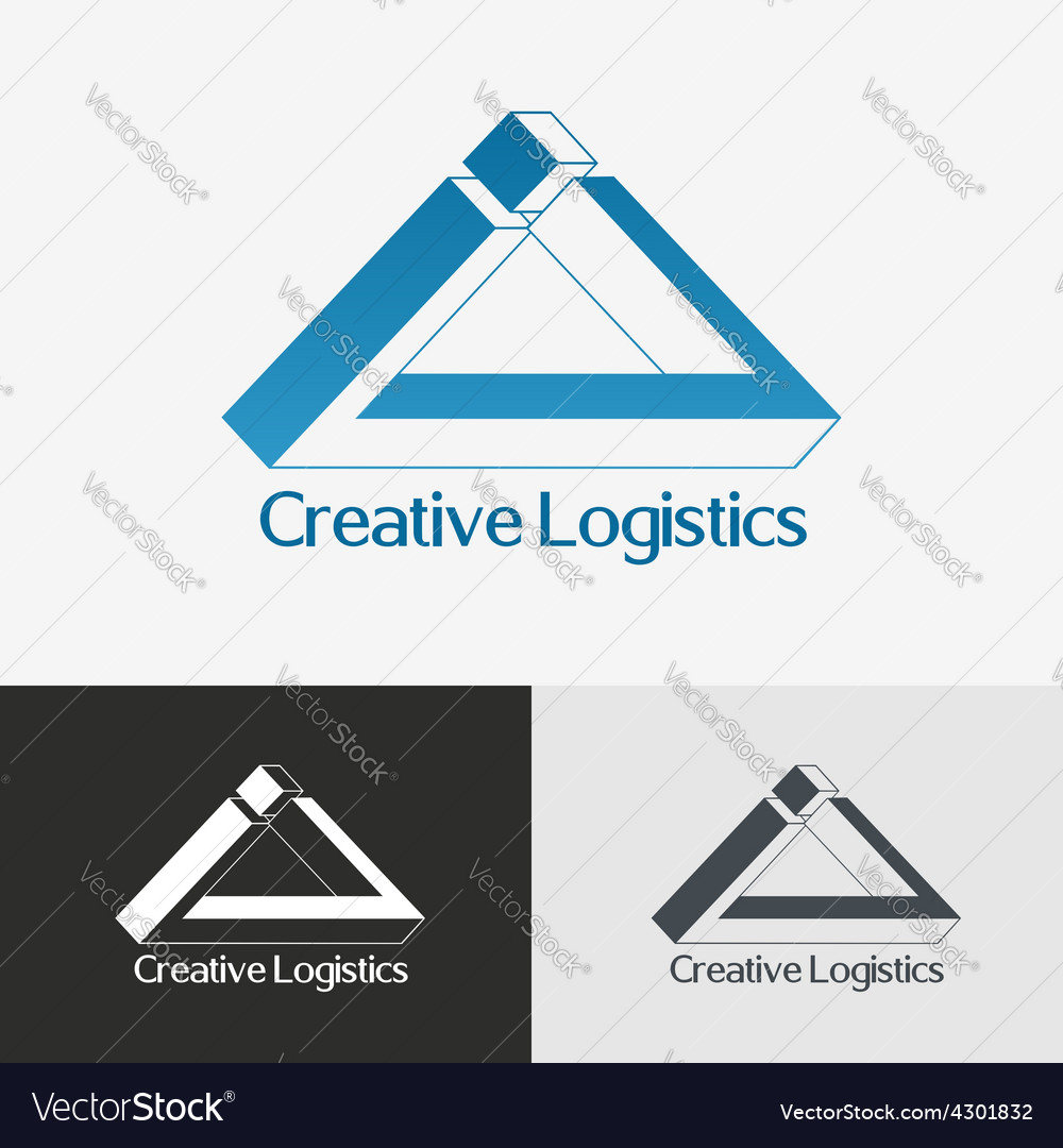 Triangle impossible logo design template Vector Image