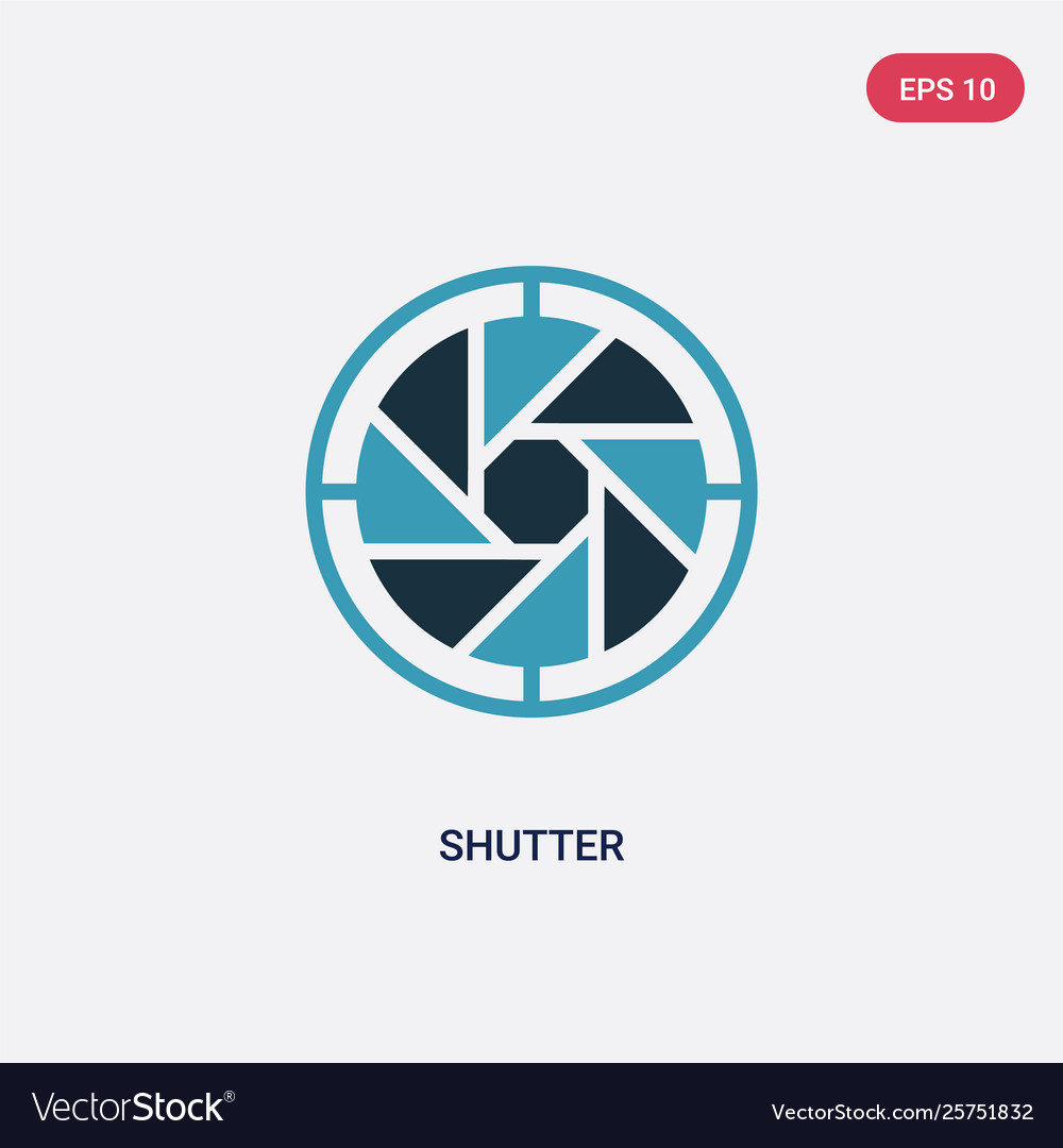 Two color shutter icon from user interface Vector Image