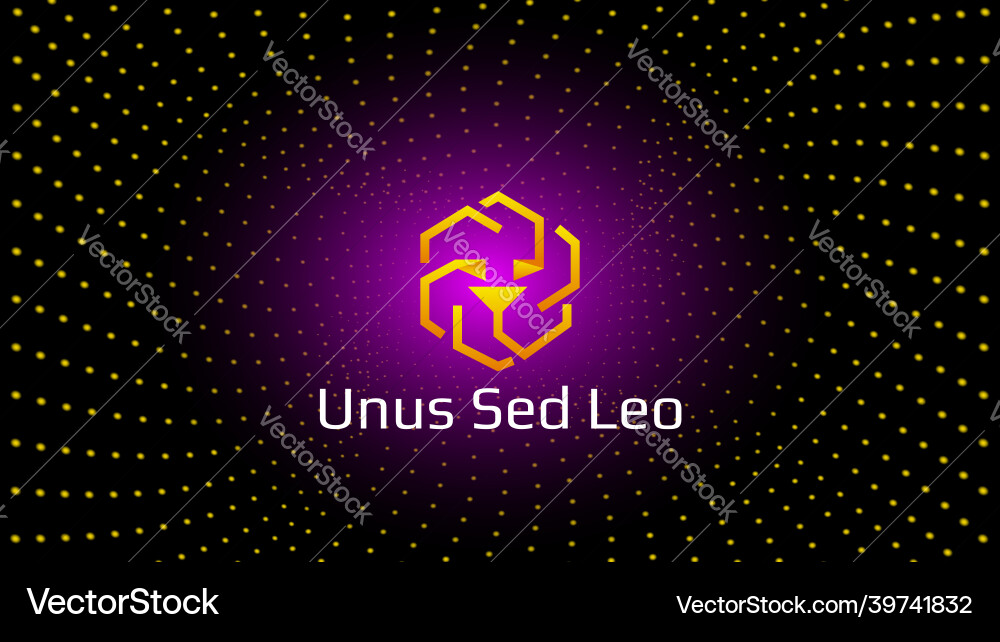 Unus sed leo token symbol cryptocurrency Vector Image