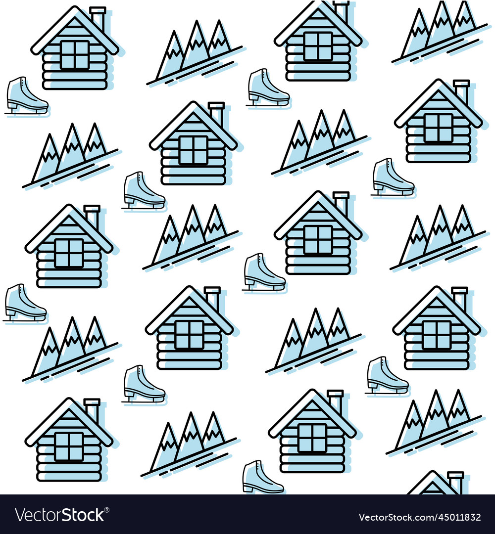 Winter seamless pattern background with Royalty Free Vector