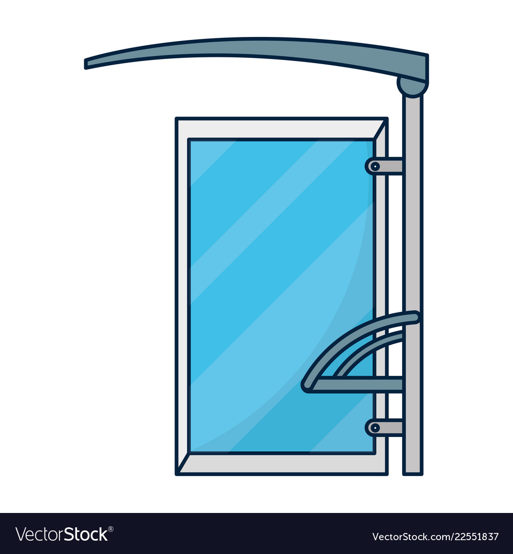 Bus stop frontview Royalty Free Vector Image - VectorStock
