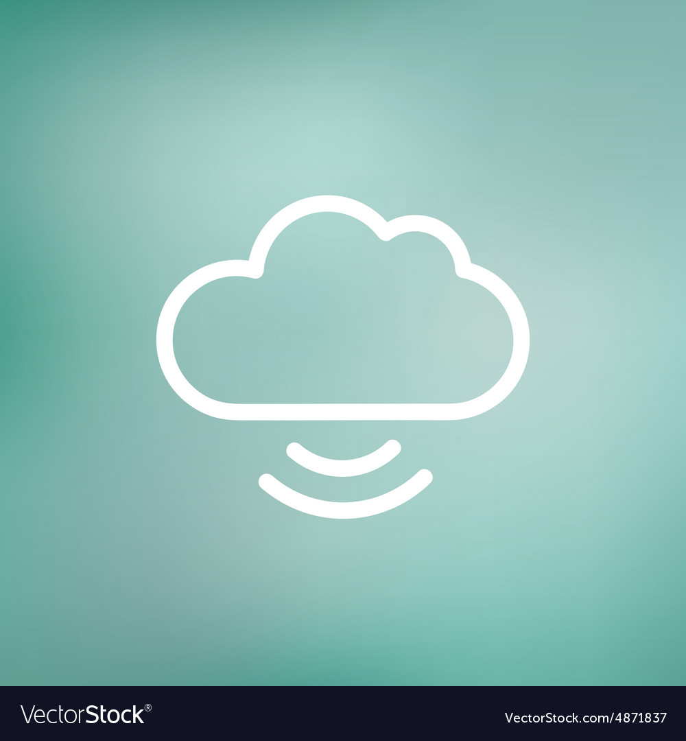 Cloud Computing Thin Line Icon Royalty Free Vector Image