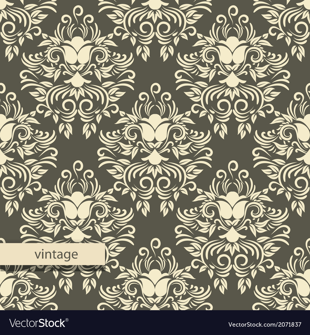 Damask pattern Royalty Free Vector Image - VectorStock