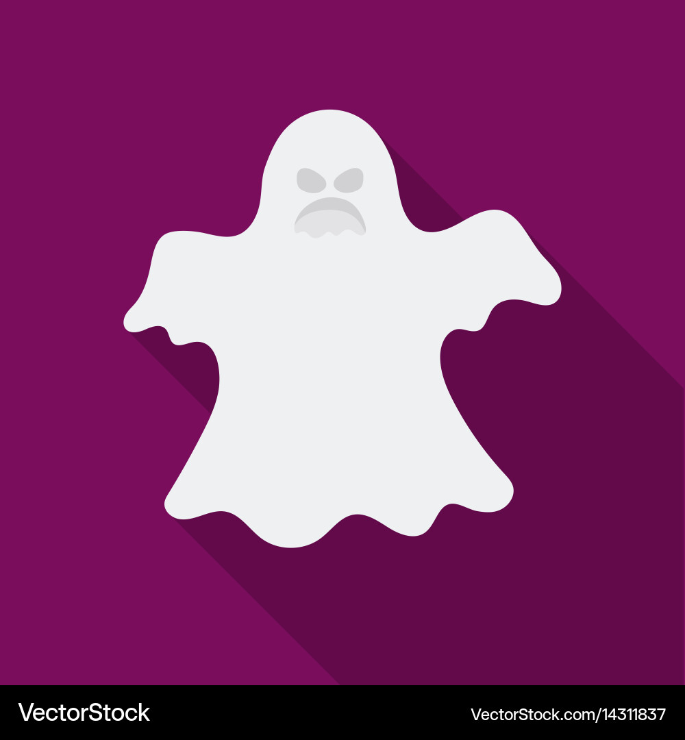 Ghost icon in flate style isolated on white Vector Image