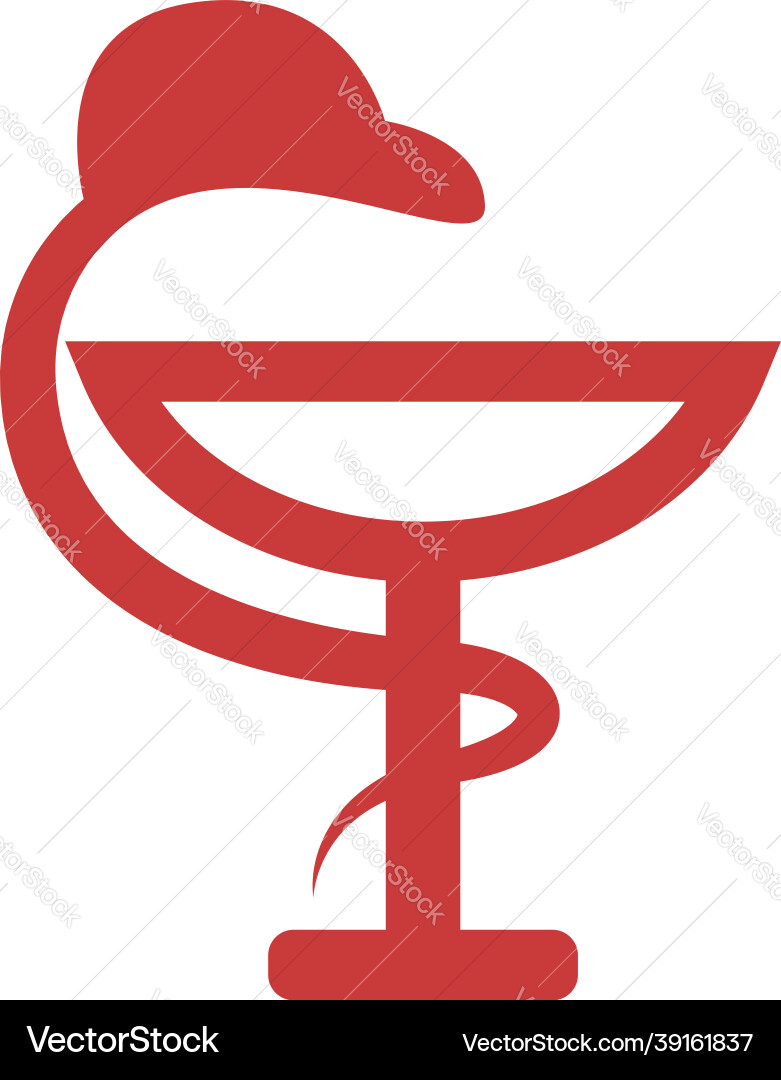 Medical snake on a white background Royalty Free Vector