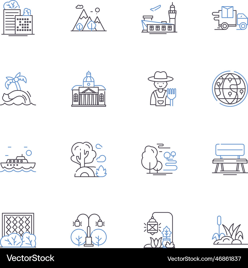 Philosophy and ethics line icons collection Vector Image