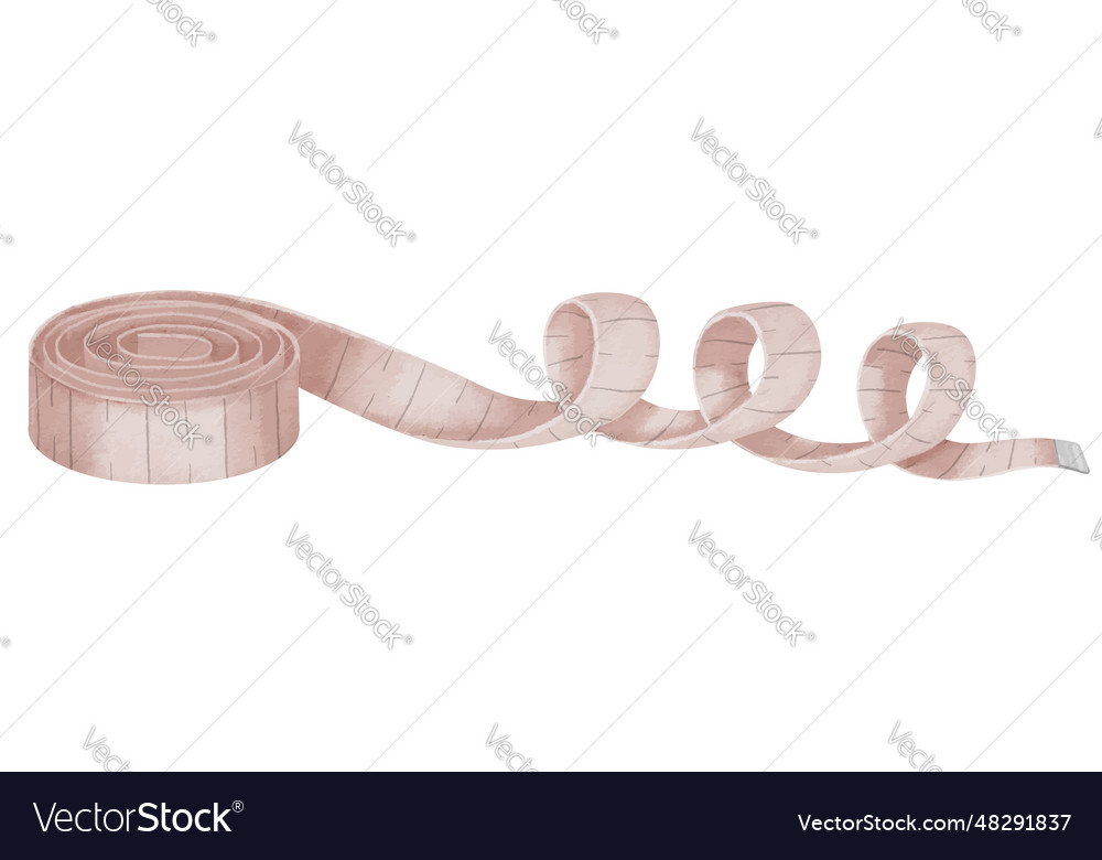 Tape measure hand drawn watercolor Royalty Free Vector Image Tape measure hand drawn watercolor Royalty Free Vector Image