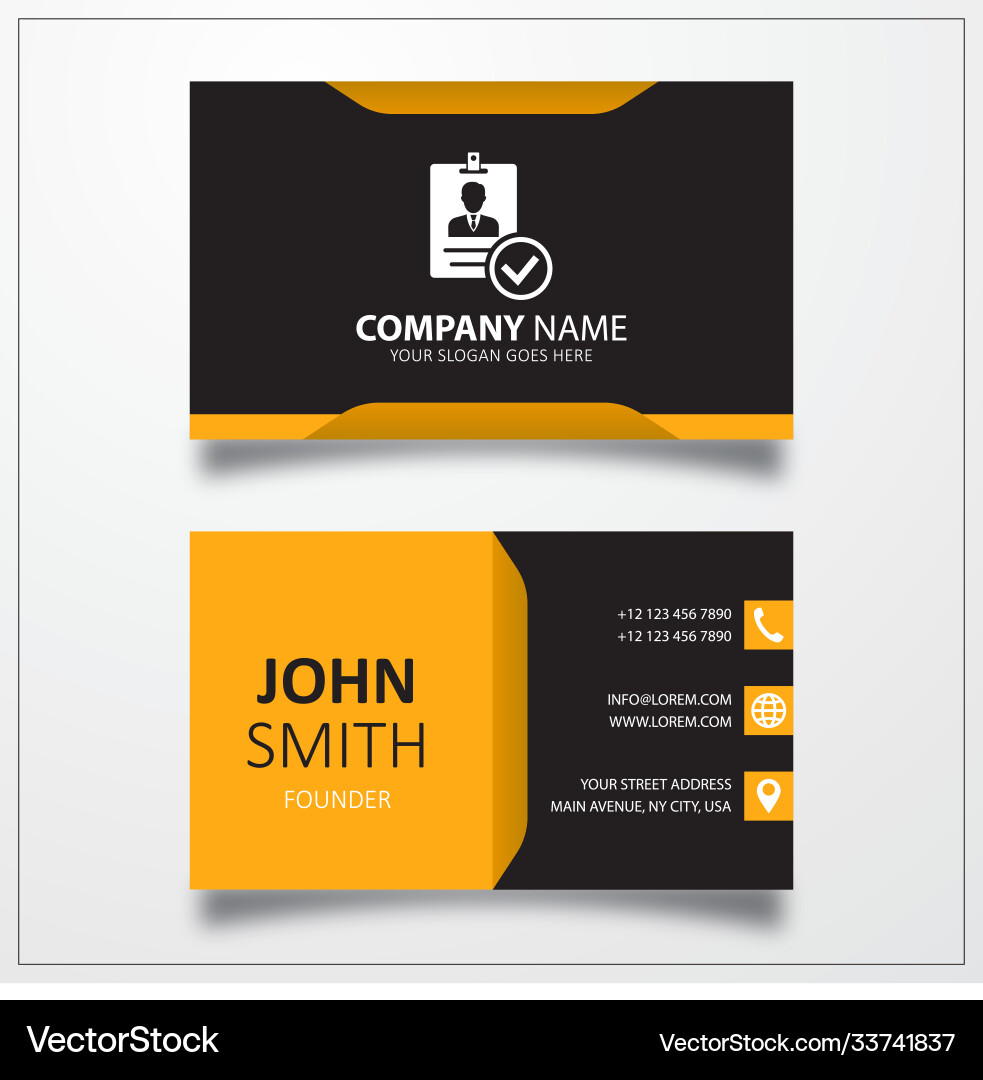 Verified id card icon business template Royalty Free Vector