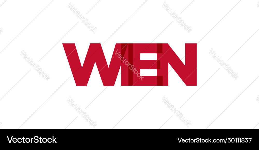 Vienna in the austria emblem design features Vector Image