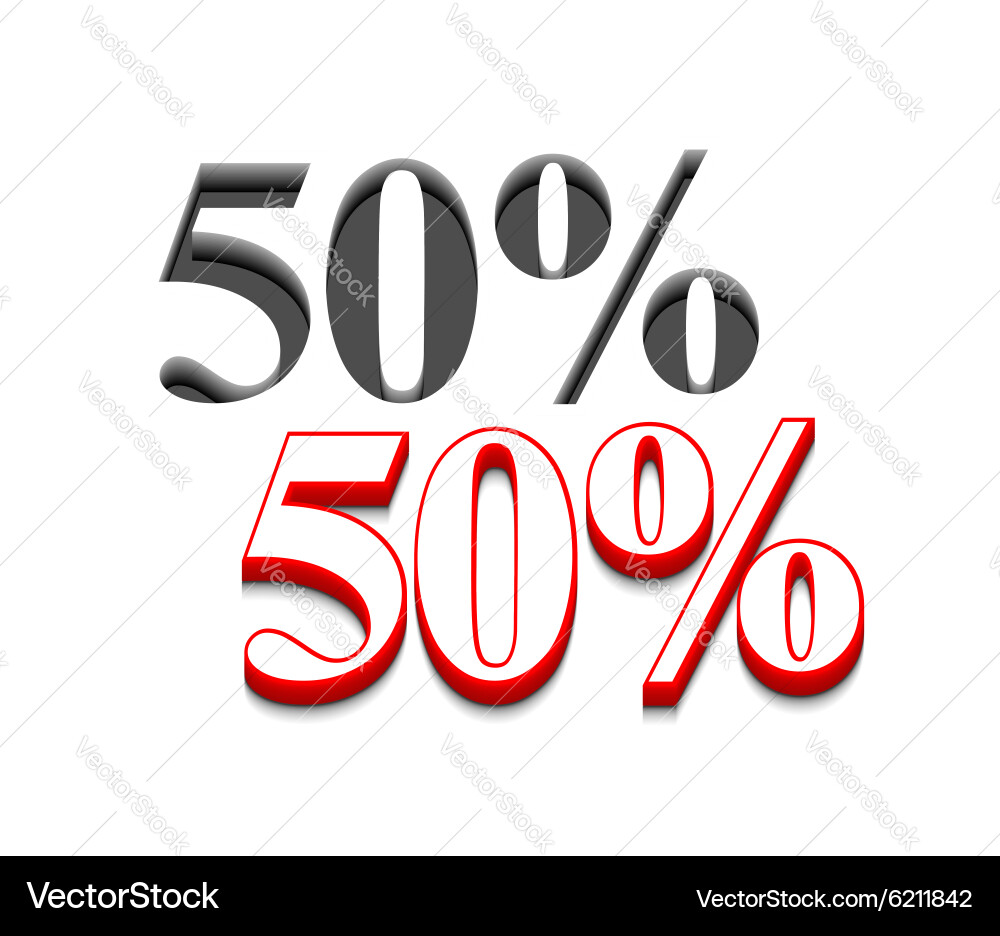 50 discount design Royalty Free Vector Image - VectorStock