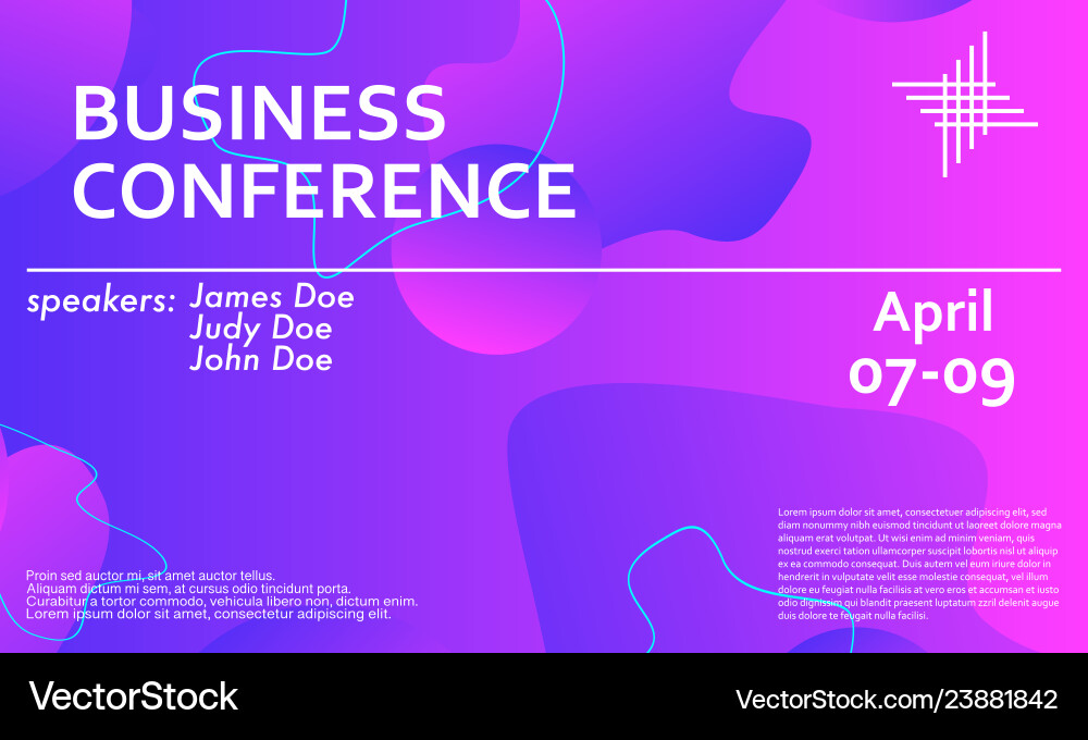 Business conference invitation design template Vector Image