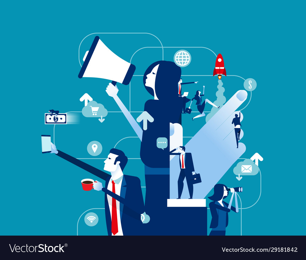 Business office team concept Royalty Free Vector Image