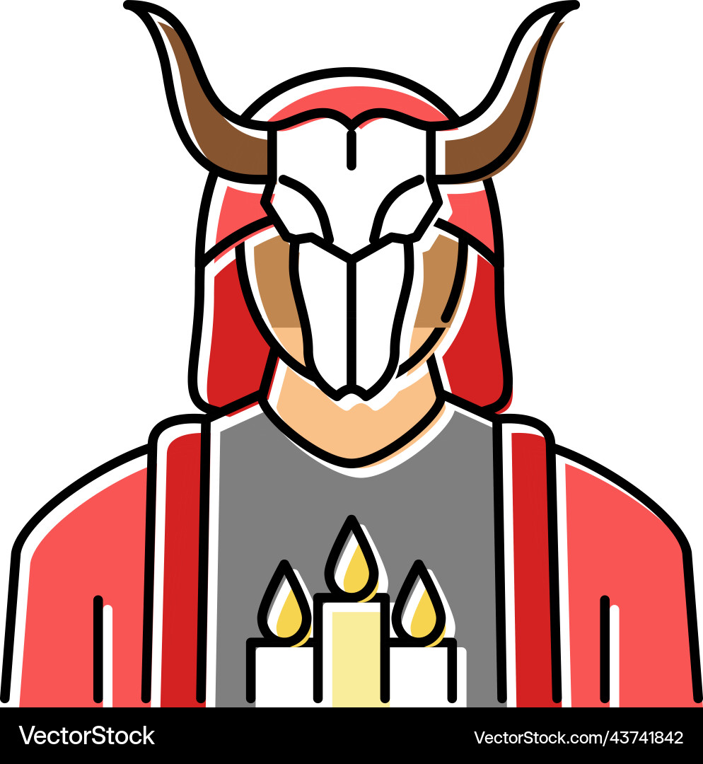 Cult religious color icon Royalty Free Vector Image