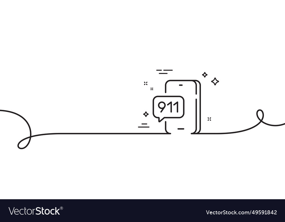Emergency call line icon 911 telephone number Vector Image
