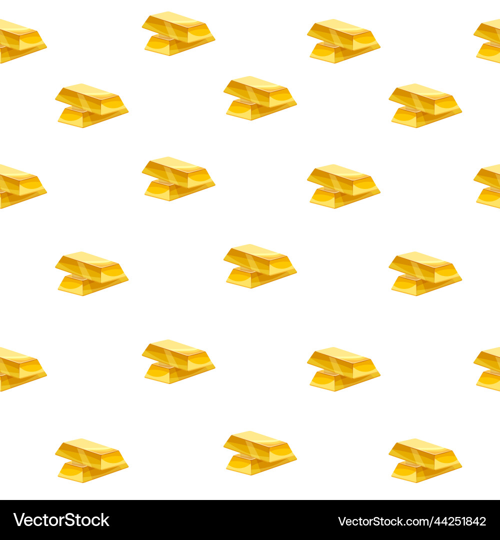 Gold bar seamless pattern bullions golden Vector Image