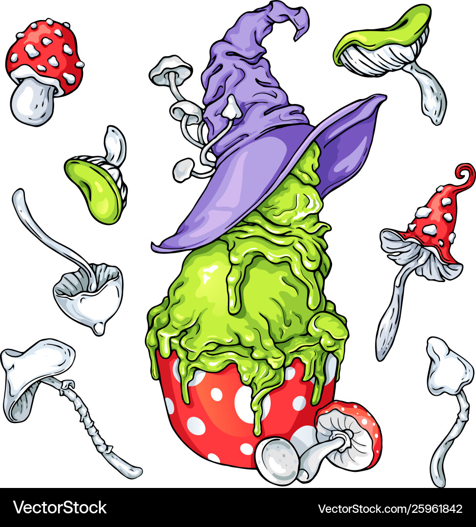 Halloween tricky treat set Royalty Free Vector Image