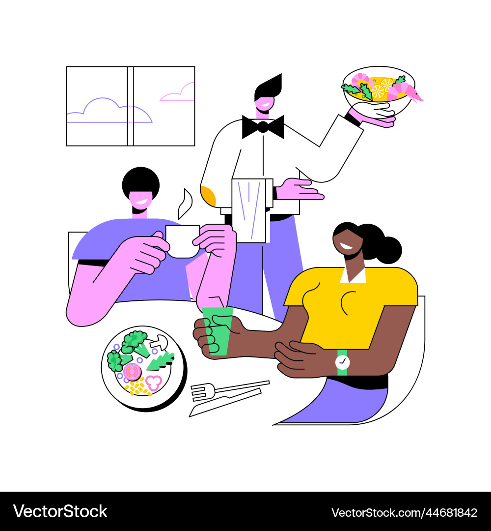 Lunch with colleagues isolated cartoon Royalty Free Vector