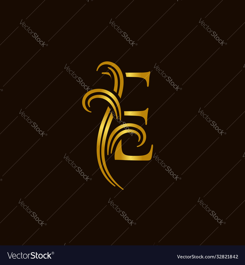 Luxury initial e Royalty Free Vector Image - VectorStock