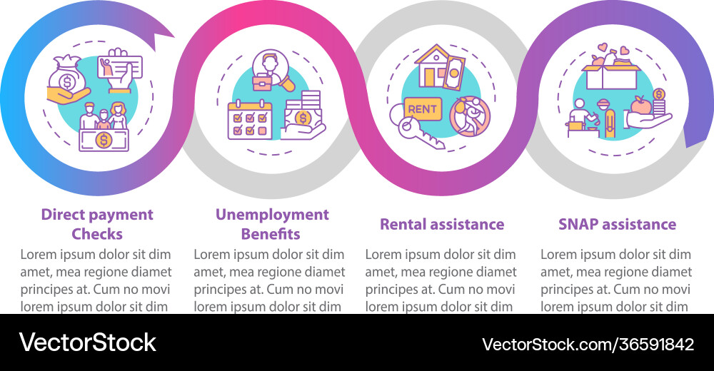 Payments and salary support for people Royalty Free Vector