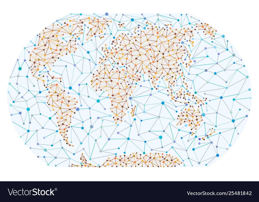 Simple molecular map Royalty Free Vector Image