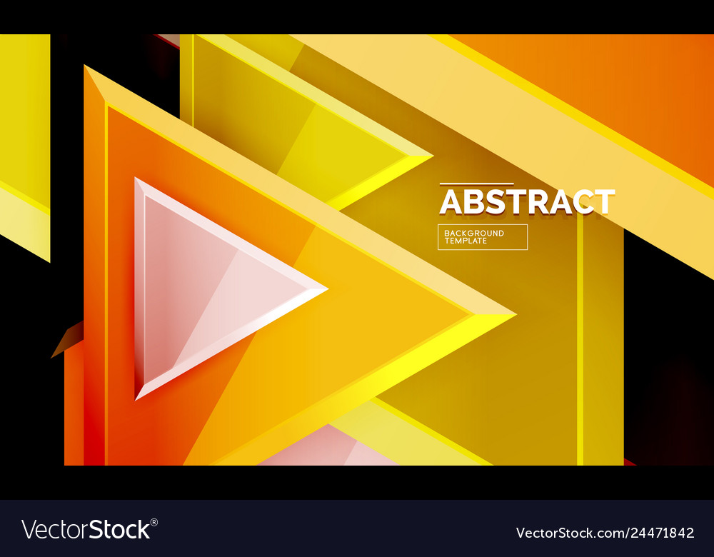 Tech Futuristic Geometric 3d Shapes Minimal Vector Image