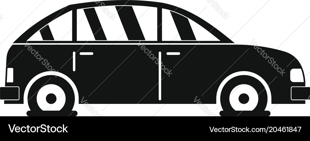 Car in water icon simple style Royalty Free Vector Image