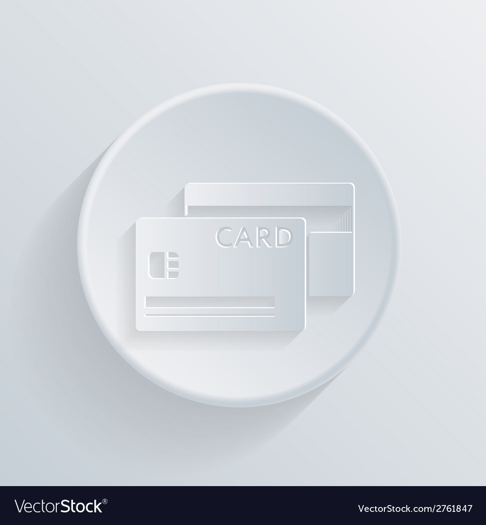 Circle icon with a shadow Royalty Free Vector Image