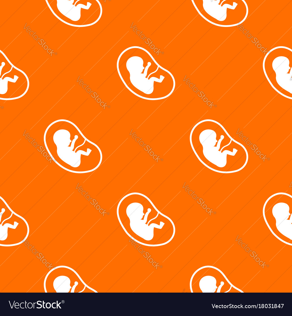 Fetus pattern seamless Royalty Free Vector Image