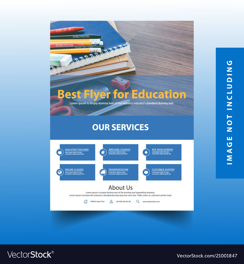 Flyer for education Royalty Free Vector Image - VectorStock