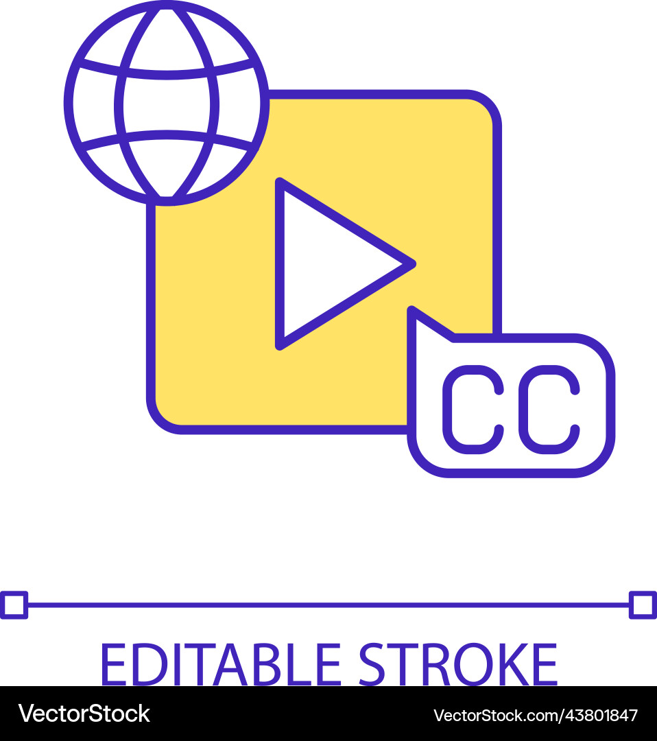 Foreign language transcription yellow rgb color Vector Image