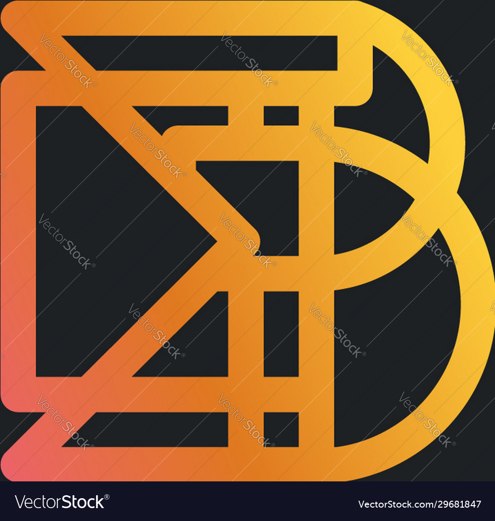 Initial logo monogram design template simple Vector Image