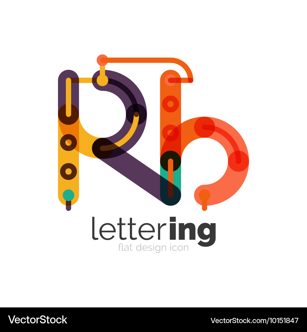 Letter logo business icon Royalty Free Vector Image