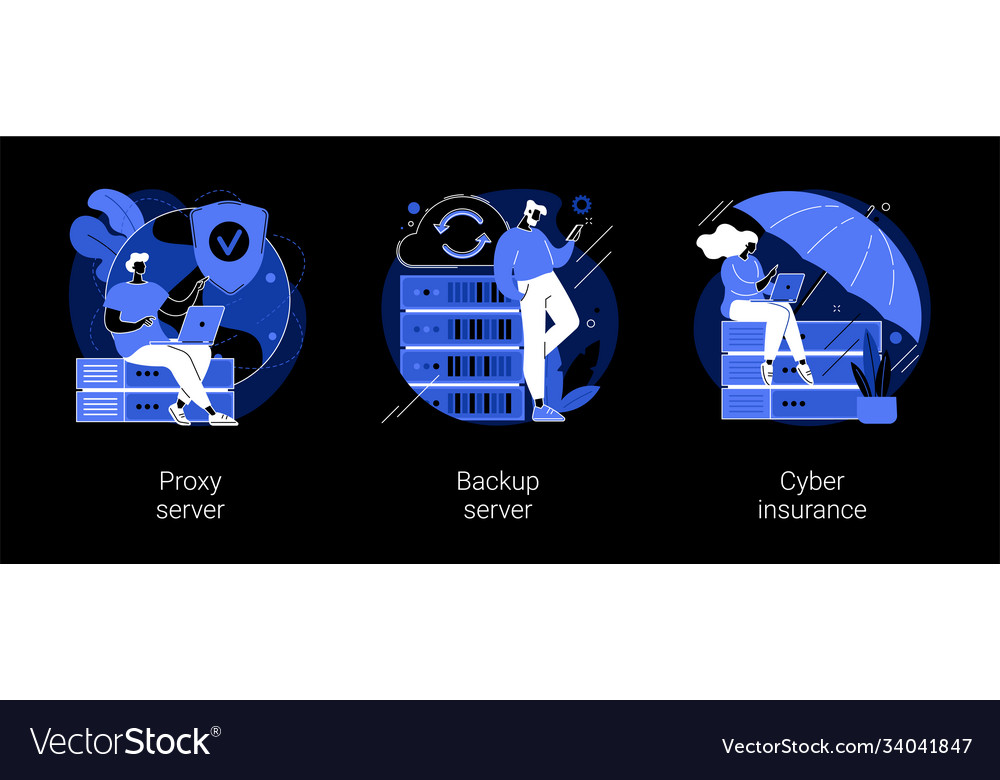 Online Data Access And Security Abstract Concept Vector Image