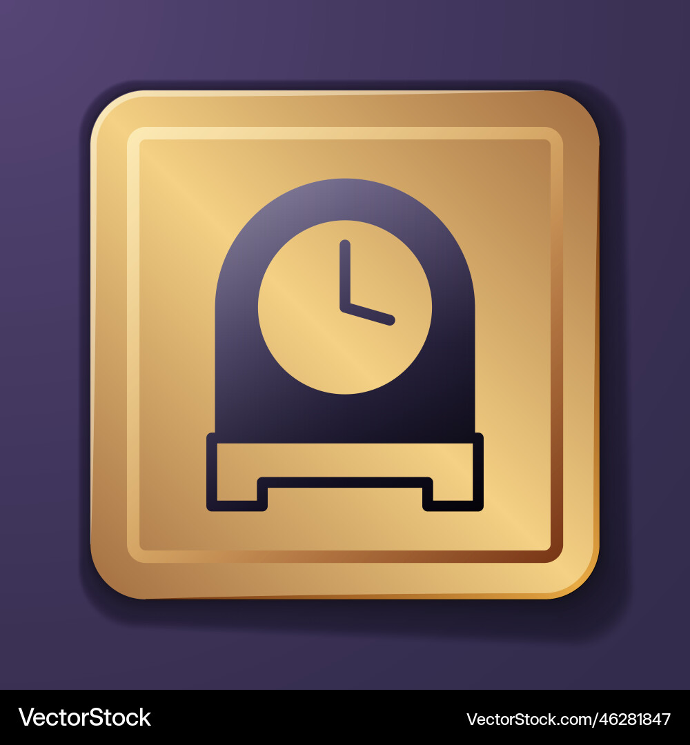 Purple antique clock icon isolated on Royalty Free Vector