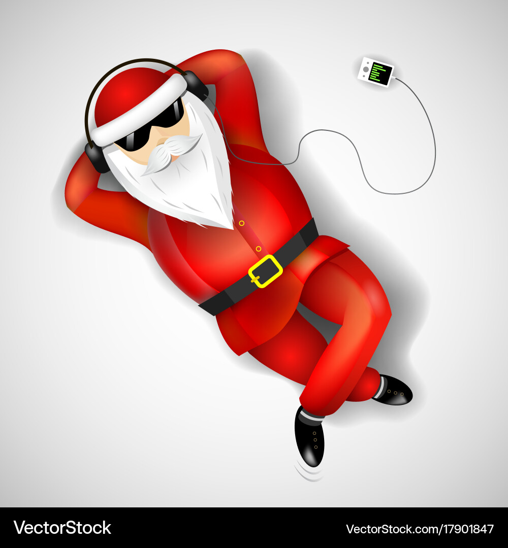 Santa claus lying on the floor Royalty Free Vector Image
