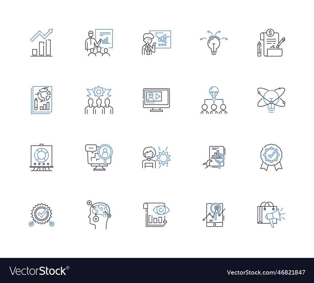 System line icons collection efficiency Royalty Free Vector System line icons collection efficiency Royalty Free Vector