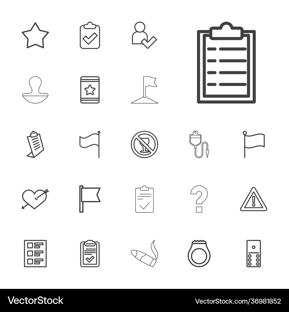 22 mark icons Royalty Free Vector Image - VectorStock