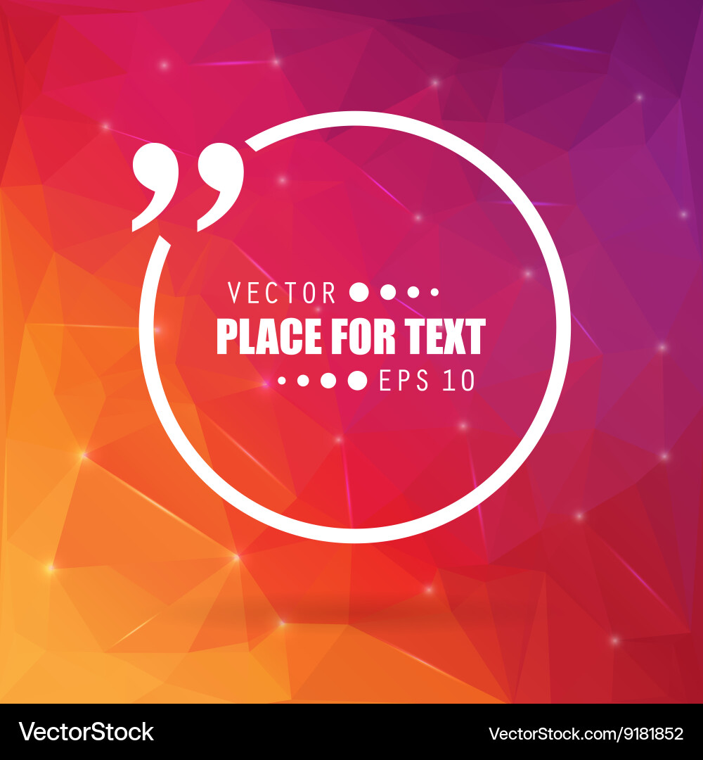 Abstract concept empty speech square quote Vector Image